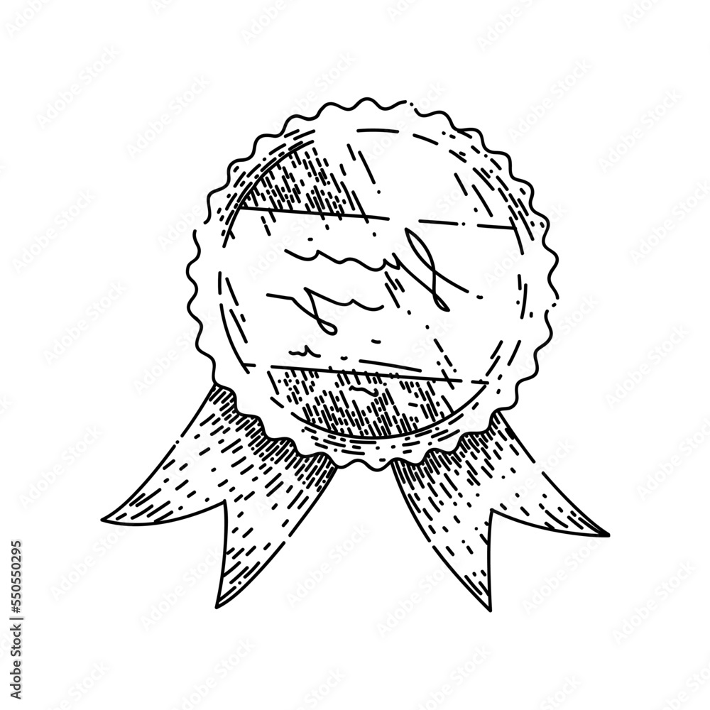 sticker ribbon hand drawn vector. banner label, tag design, red sale ...