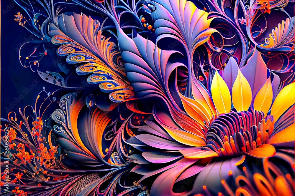 Midjourney render of abstract art wallpaper Stock Illustration | Adobe ...