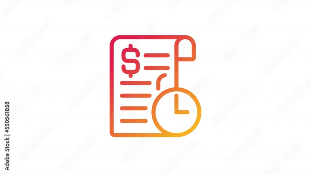 Animated order gradient icon. Regular payments via bank. Financial ...