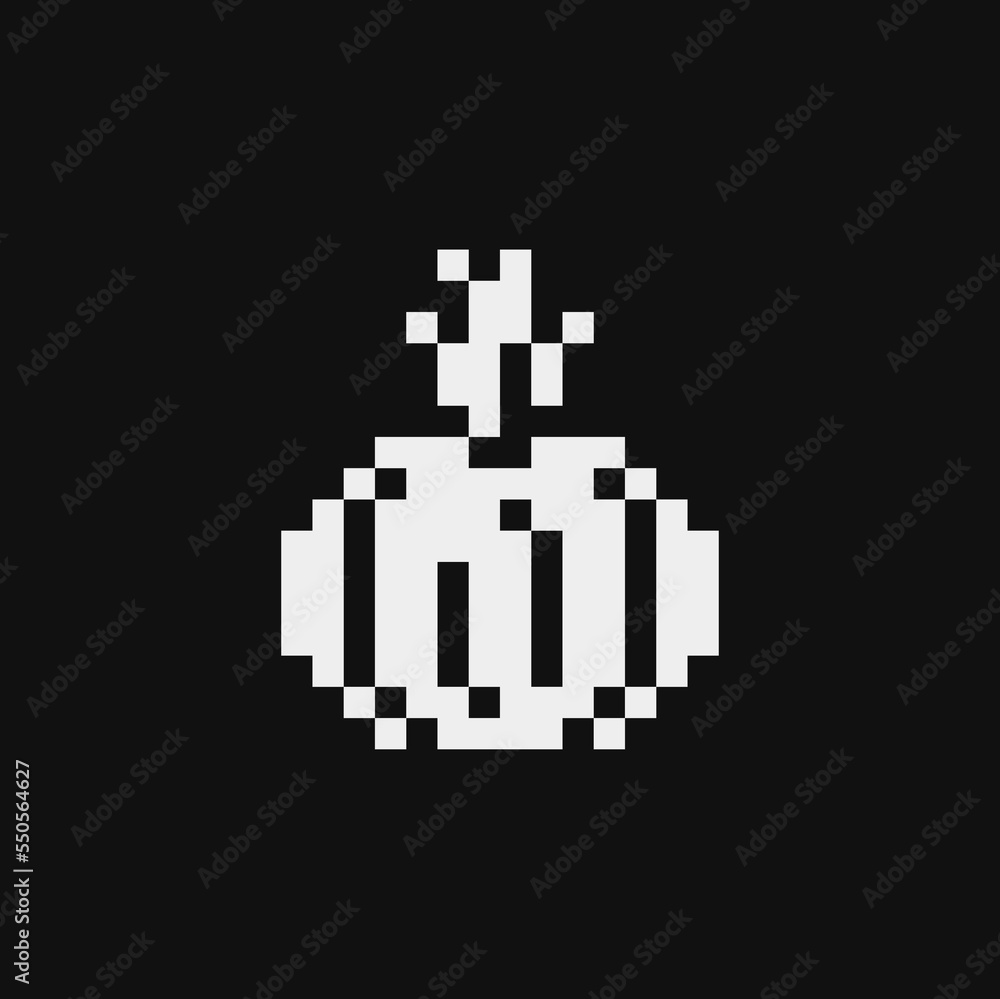 Onion emoji pixel art icon isolated vector illustration. Design for ...
