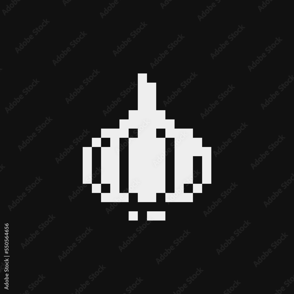 Vetor de Garlic emoji pixel art icon isolated vector illustration ...