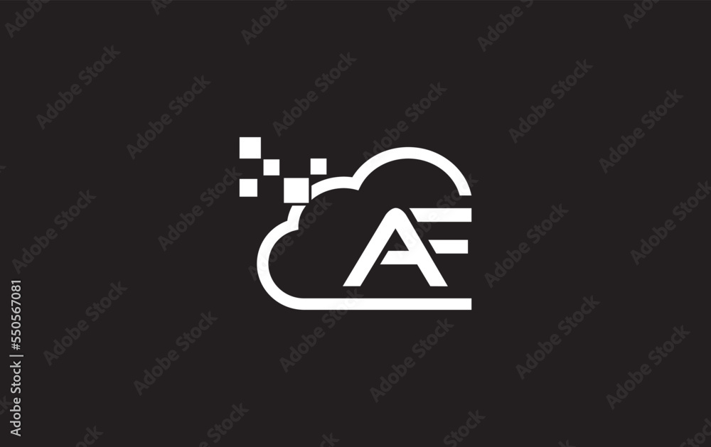Cloud technology logo and Cloud Tech monogram Template and science and ...