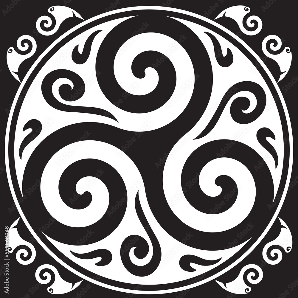 Symbole celtique - Nœud celtique et cercle Triskel - Trinité ...