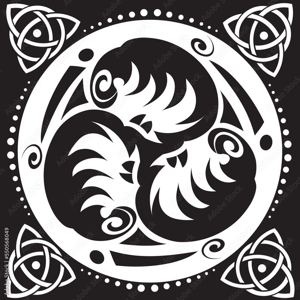 Symbole celtique - Nœud celtique et cercle Triskel - Trinité ...