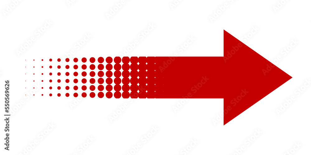 Roter Pfeil mit Farbverlauf Stock-Illustration | Adobe Stock