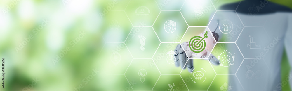 Climate technology for enviromental sustainability target concept ...