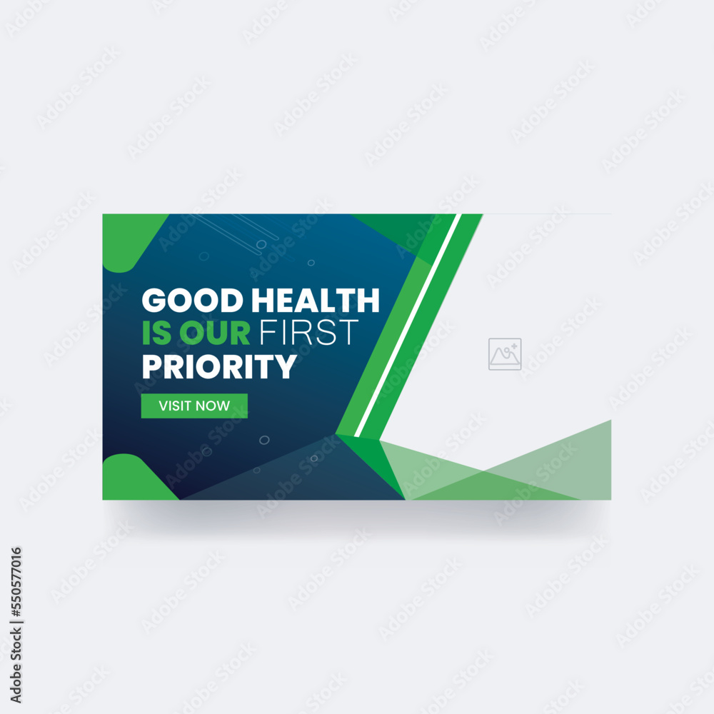 Medical healthcare youtube banner cover post design youtube thumbnail ...