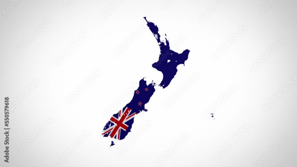3D Disk with New Zealand Map Intro Stock Video | Adobe Stock