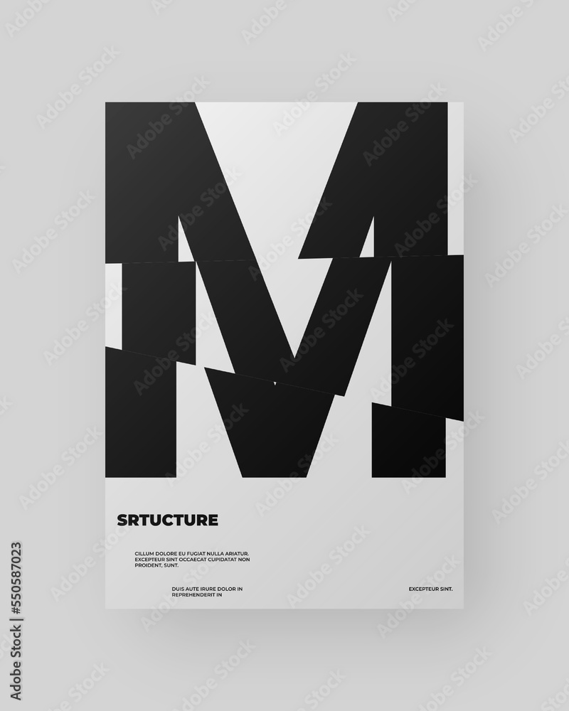 Abstract Poster Design. Vertical A4 format. Modernism brochure ...