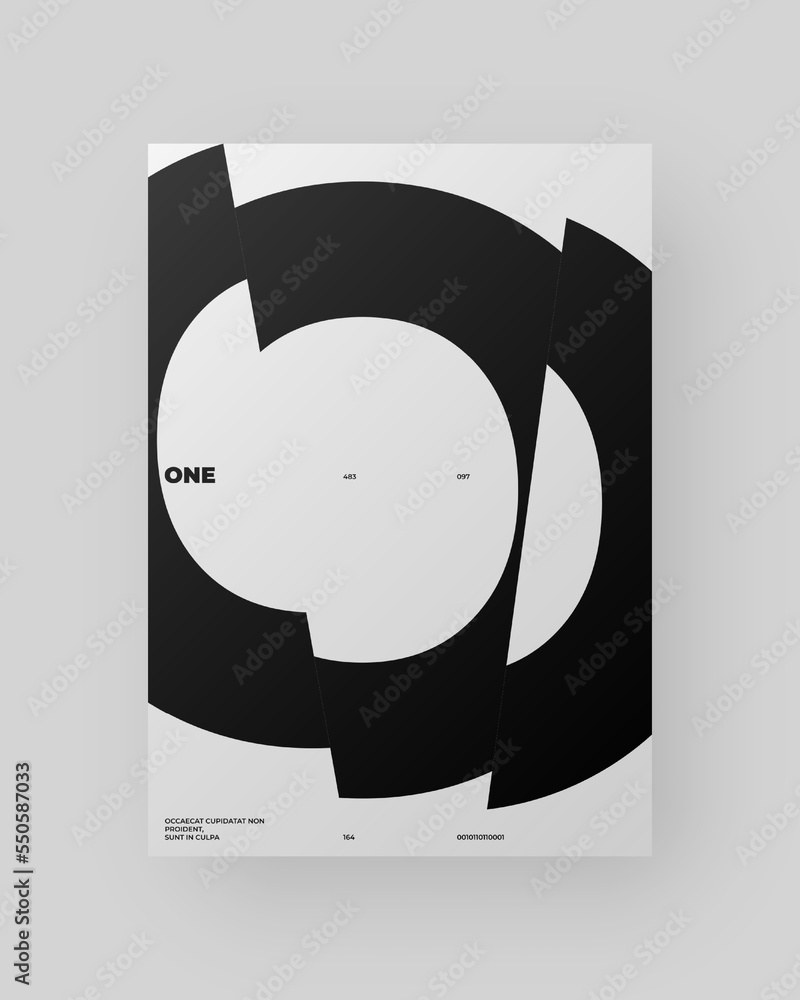 Abstract Poster Design. Vertical A4 format. Modernism brochure ...