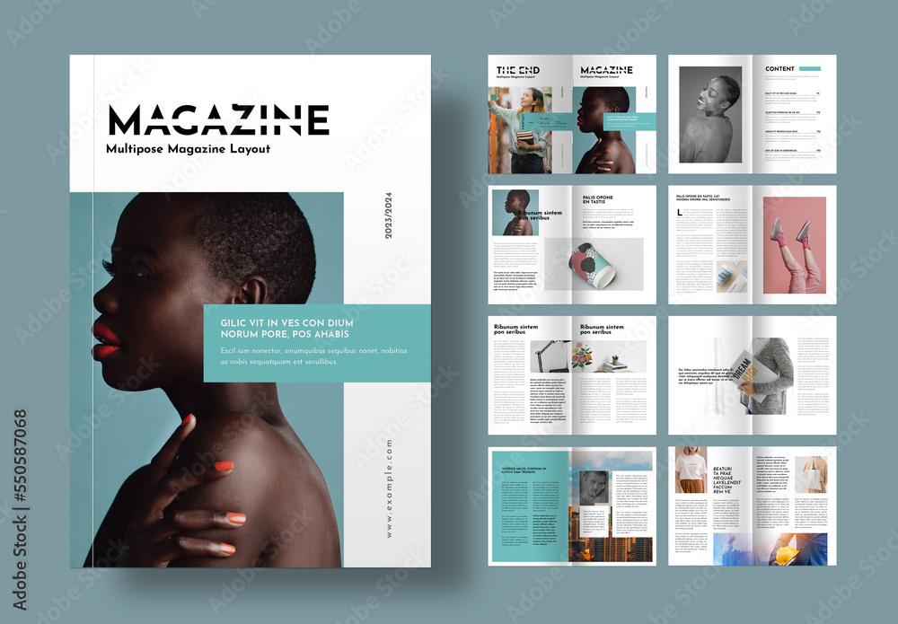 Magazine Layout Stock Template | Adobe Stock