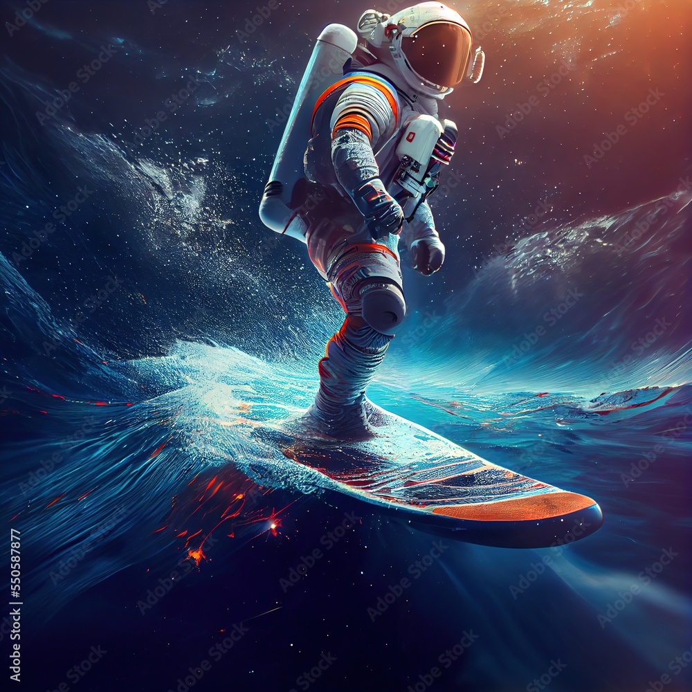 Astronaut Surfing