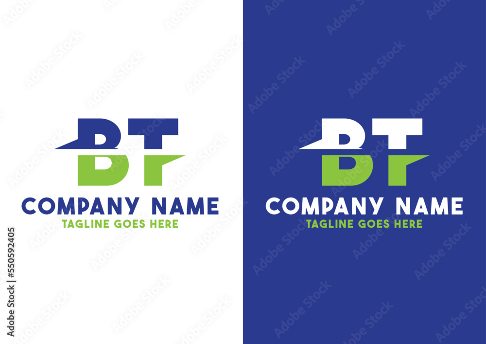 Letter BT logo design vector template, BT logo Stock Vector | Adobe Stock
