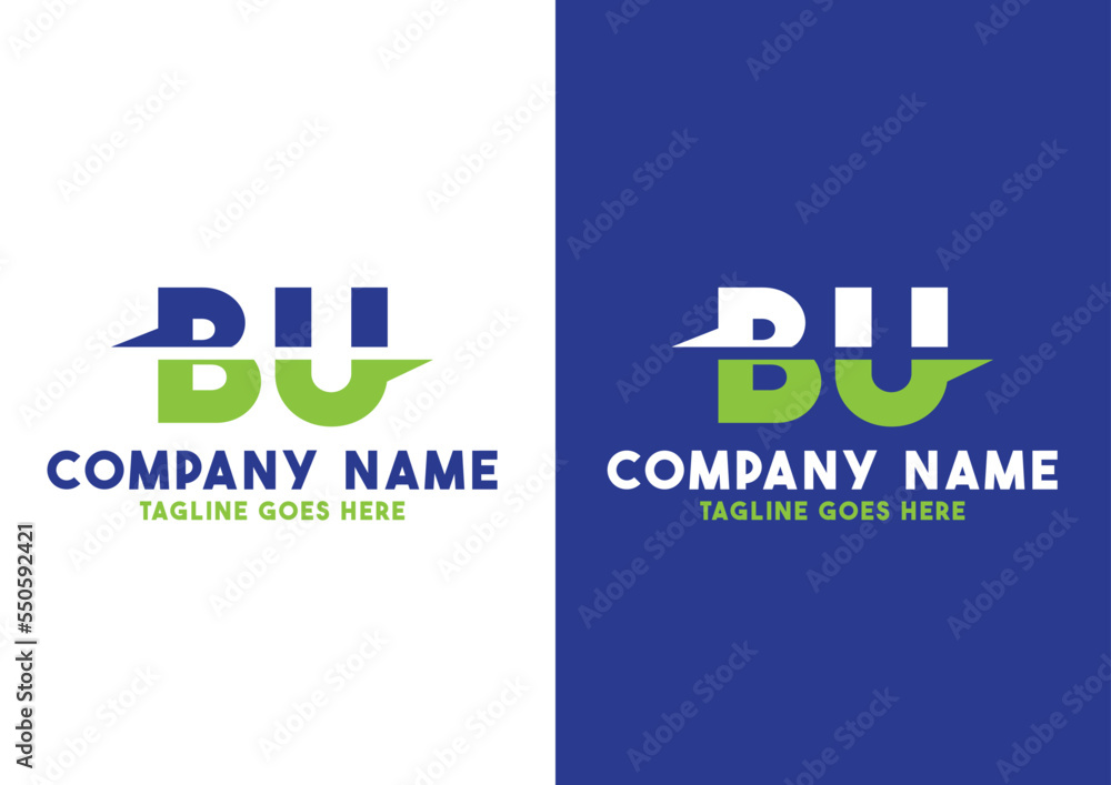 Letter BU logo design vector template, BU logo Stock Vector | Adobe Stock
