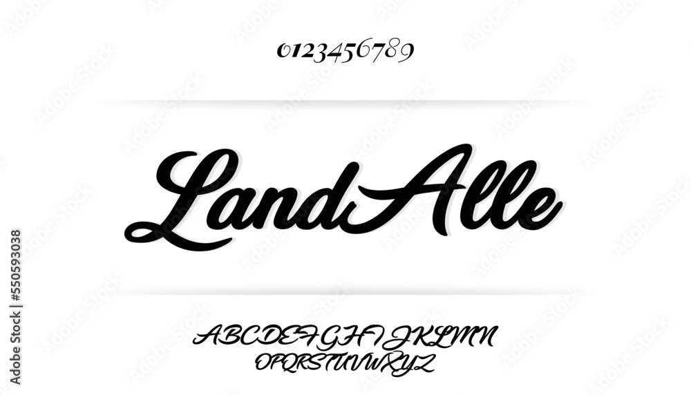 LAND ALLE Signature Font Calligraphy Logotype Script Brush Font Type ...