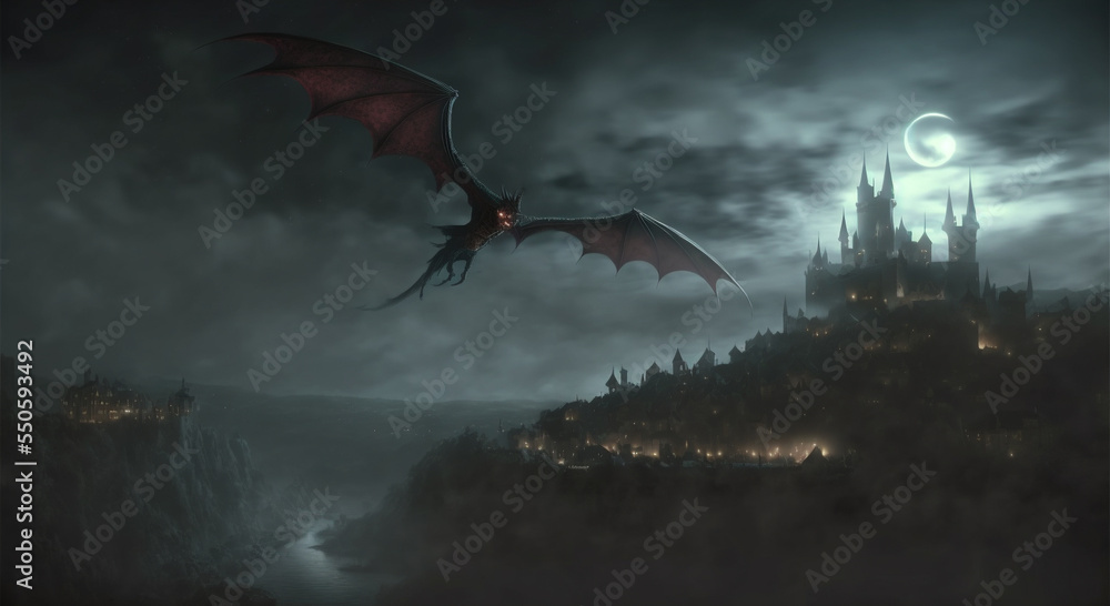 Dragon Flying Concept Art