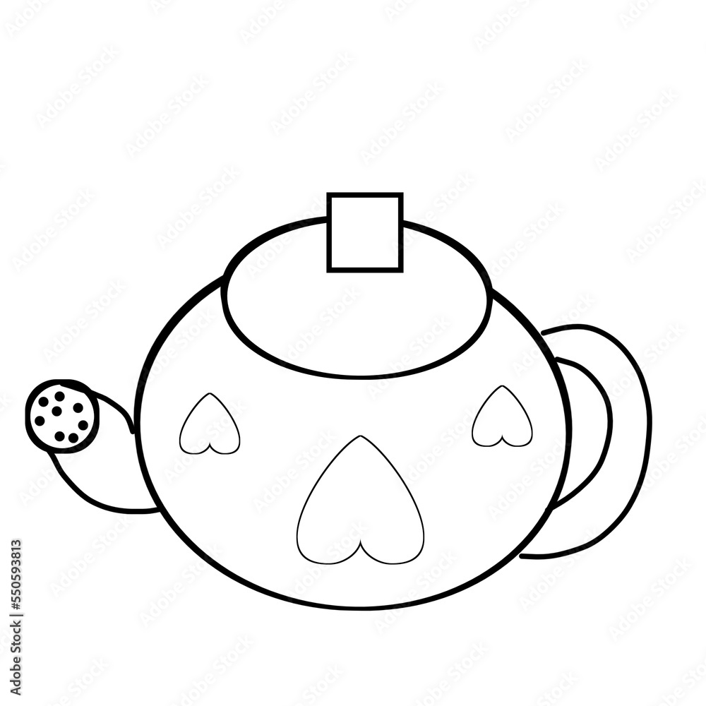 Coloring page objects for kids coloring Stock Illustration | Adobe Stock