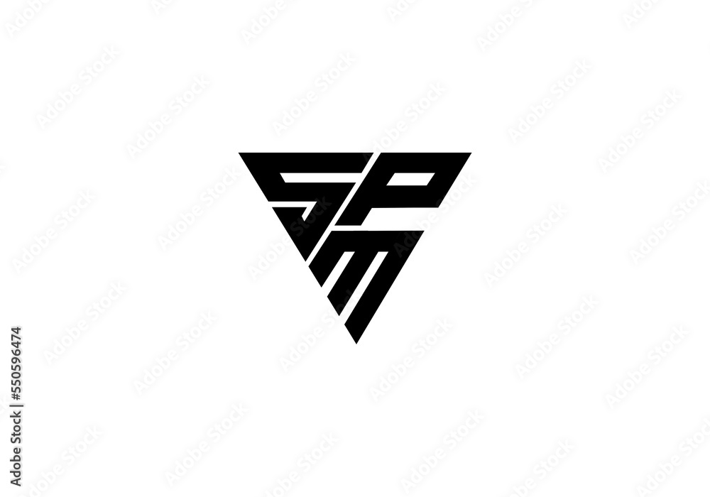 logo letter initial SPM initial company icon business logo background ...
