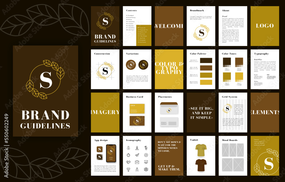 Multicolor Brand Guidelines template. Corporate identity presentation ...