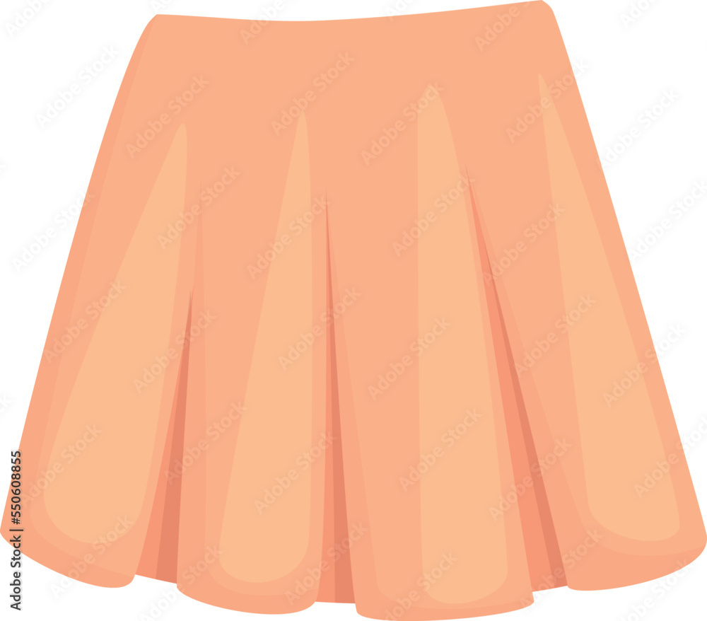 Formal skirt icon cartoon vector. Female clothing. Model fabric Stock ...