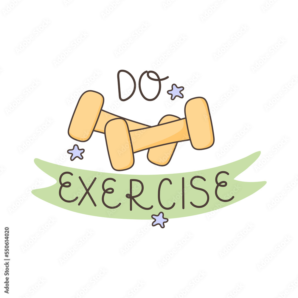 Collection of vector illustrations of good habits. Light exercise or a ...