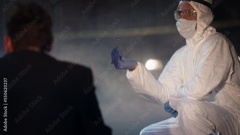 Forensics Expert Explaining his Conclusions After Finding Incriminating ...