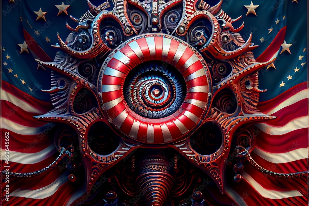 Midjourney render of abstract art wallpaper Stock Illustration | Adobe ...