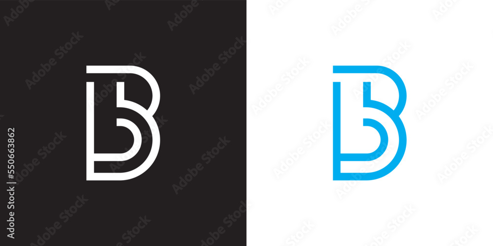 Minimal BD logo. Icon of a DB letter on a luxury background. Logo idea ...