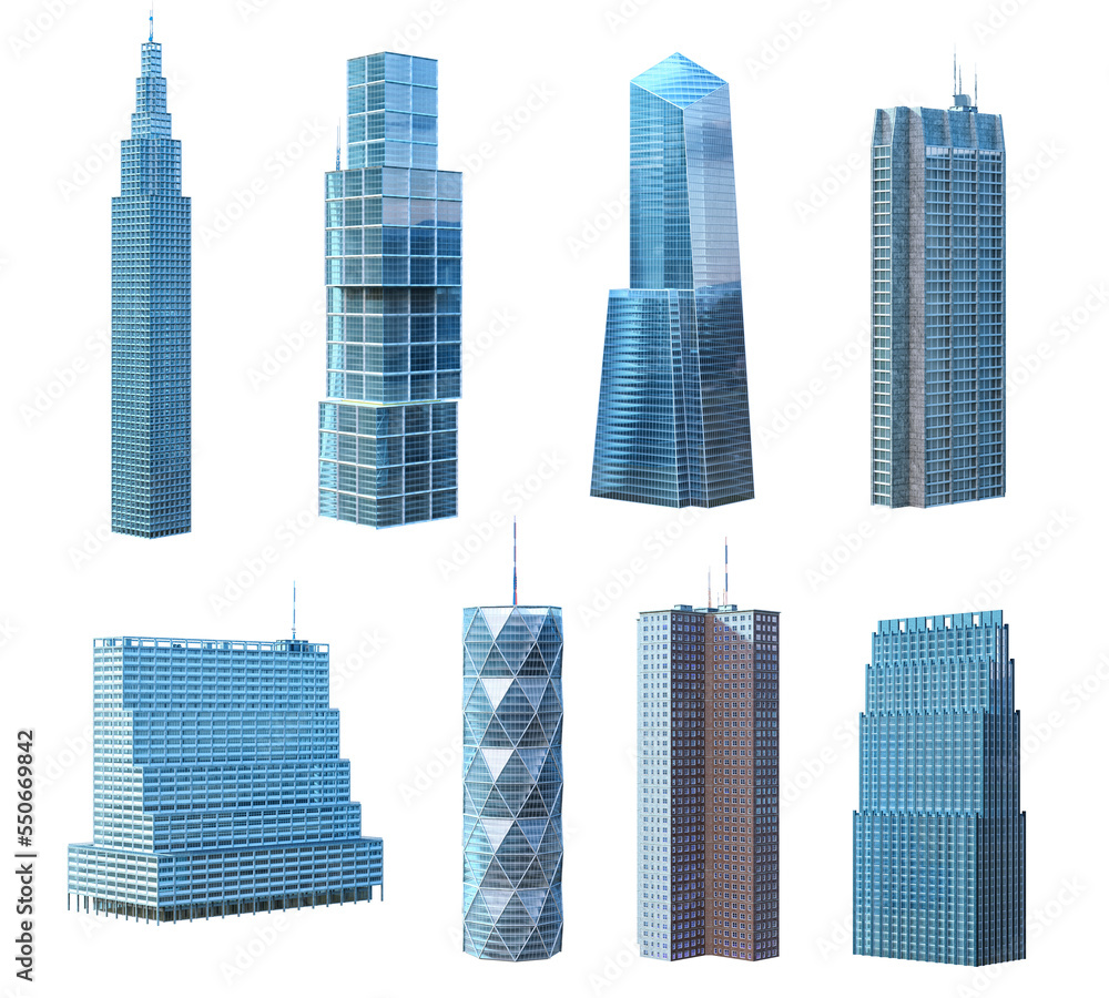 Skyscrapers, business towers, office, residential and commercial tall ...