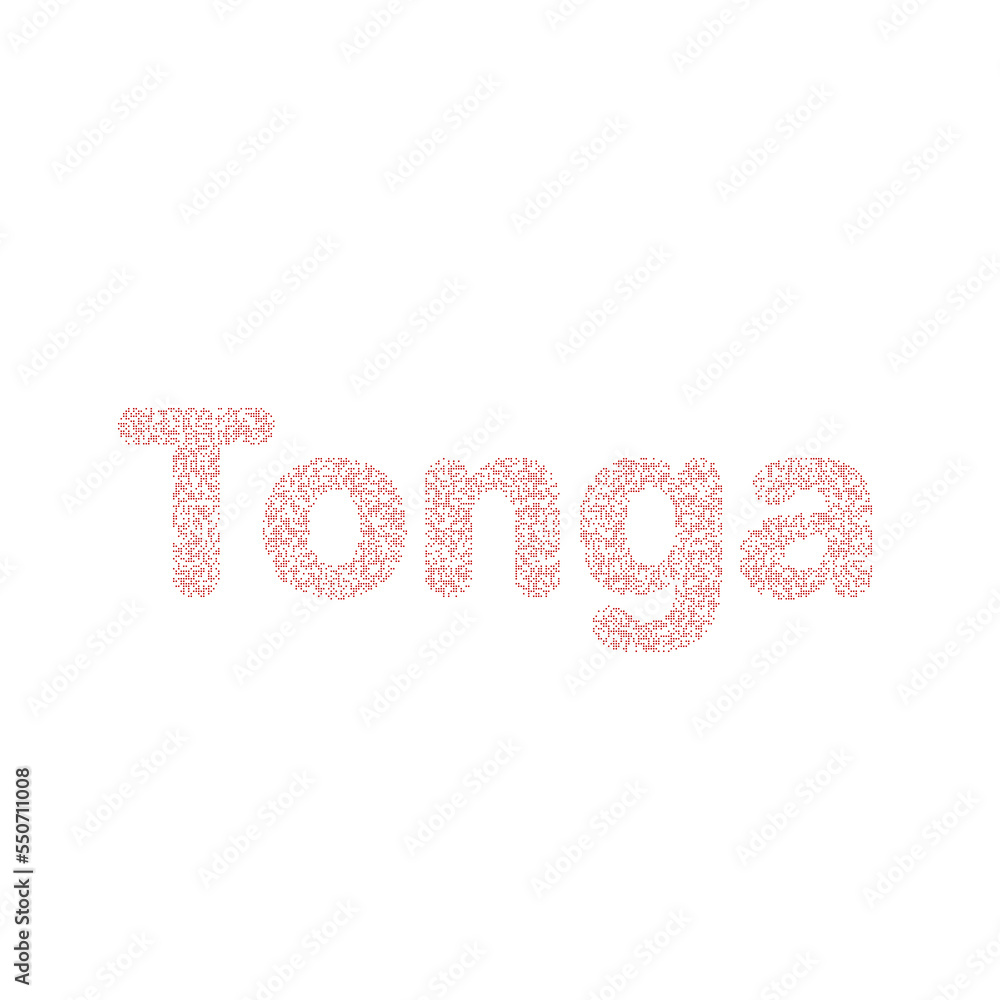 Tonga Silhouette Pixelated pattern map illustration Stock Illustration ...