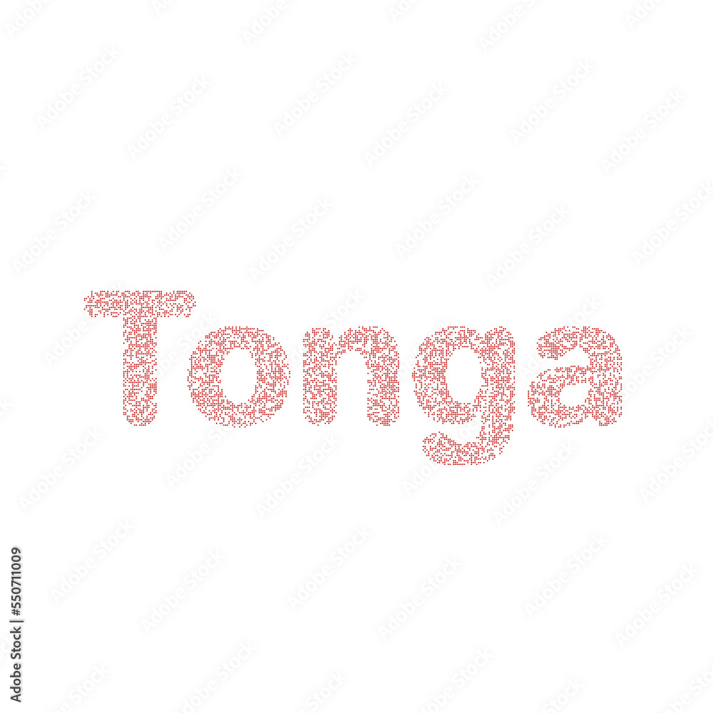 Tonga Silhouette Pixelated pattern map illustration Stock Illustration ...