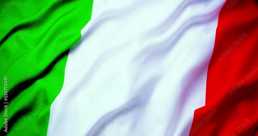 4K render Italy Flag Waving Textile Texture Background. Seamless Loop ...