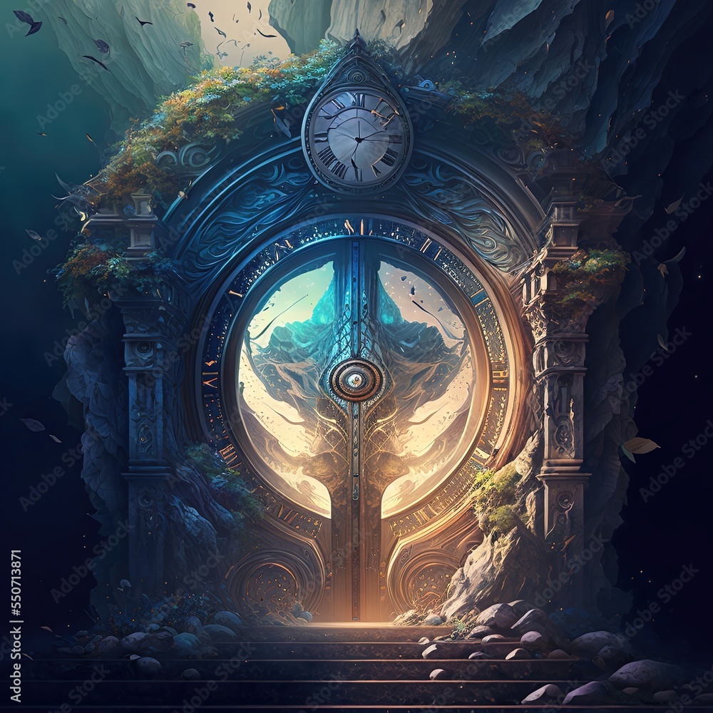 Fantasy temporary majestic stone portal to another world. Time Portal ...