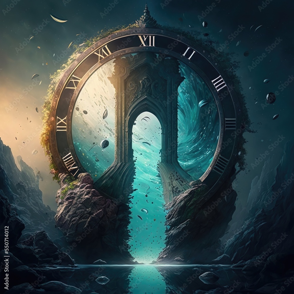 Fantasy temporary majestic stone portal to another world. Time Portal ...