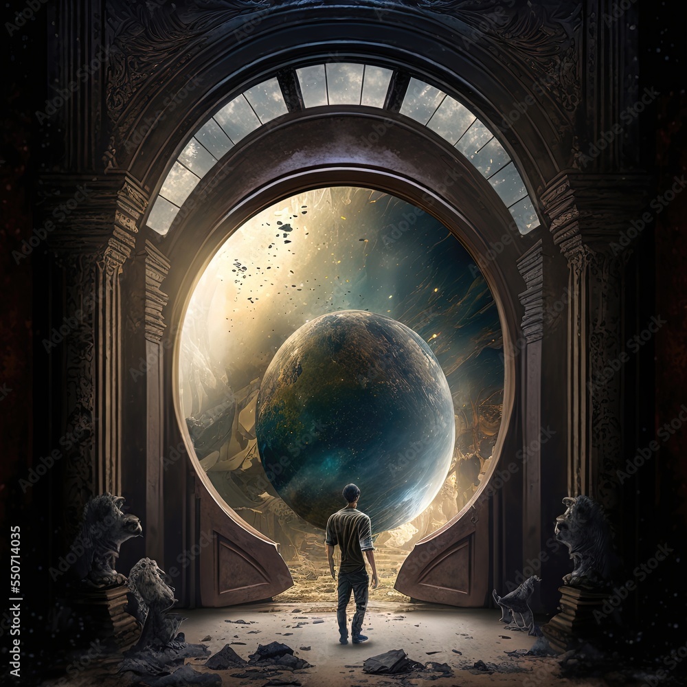 Fantasy temporary majestic stone portal to another world. Time Portal ...