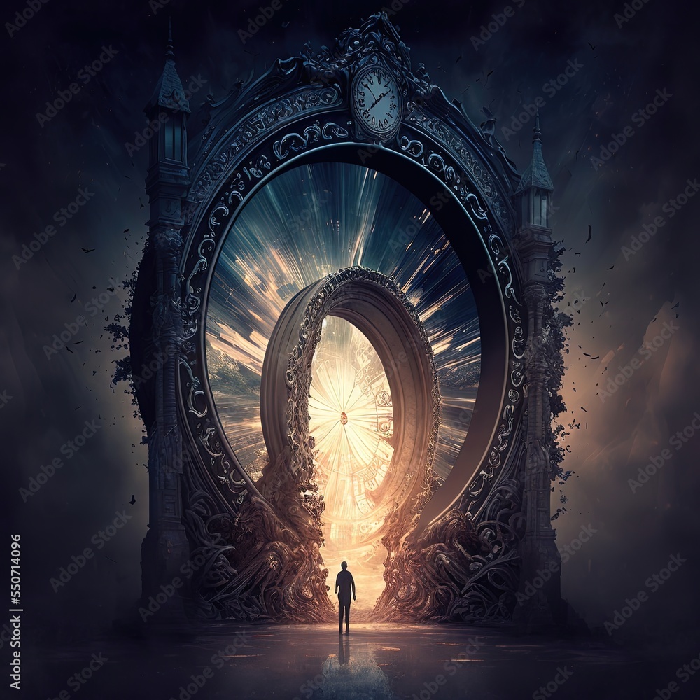 Fantasy temporary majestic stone portal to another world. Time Portal ...