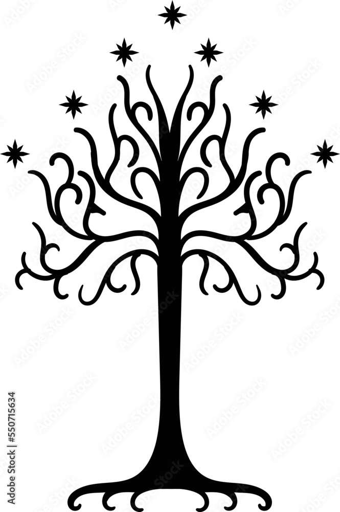 Lord of the rings - tree of gondor vector Stock Vector | Adobe Stock