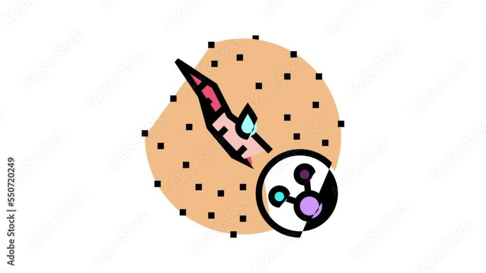 chemical peel scar treatment color icon animation Stock Video | Adobe Stock