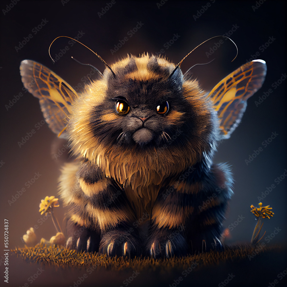 Bumblecat (Cat Bumblebee Hybrid), AI Stock Illustration | Adobe Stock