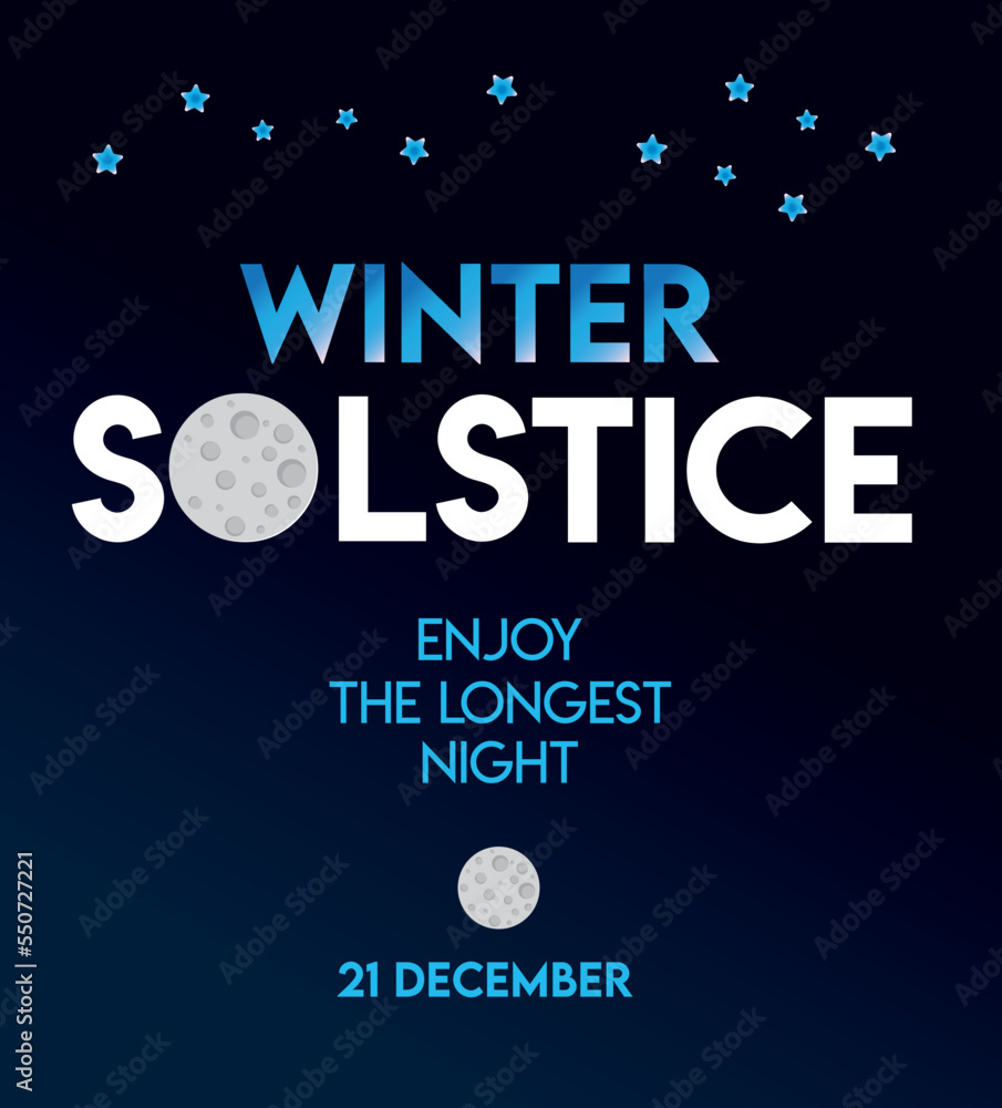 winter solstice lettering vector typography. hand drawn calligraphy ...