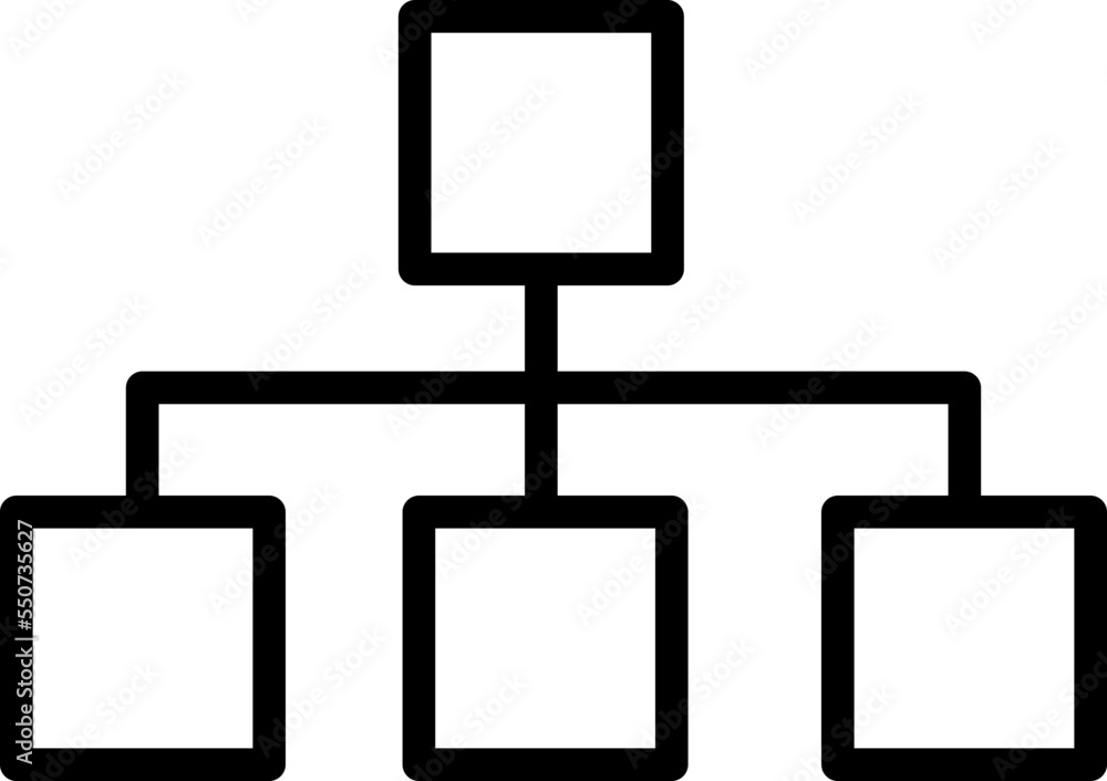 flat line hierarchy icon. Logo element illustration. hierarchy design ...