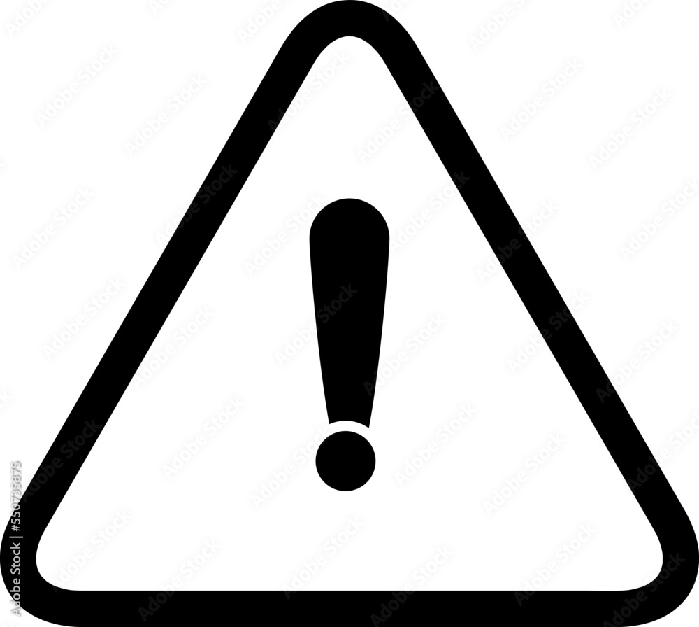 warning icon symbol sign, vector on white background..eps Stock Vector ...