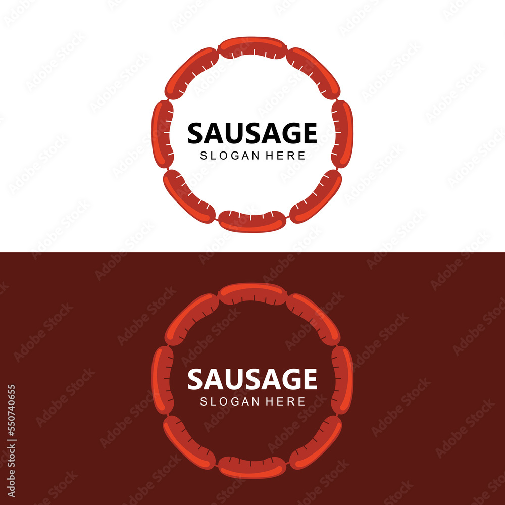 Sausage Logo, Modern Food Vector, Design For Grill Food Brands, BBQ ...