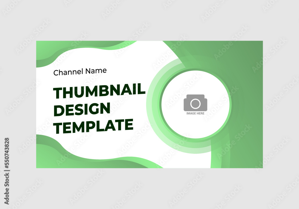 the green color of the youtube thumbnail template. Stock Vector | Adobe ...