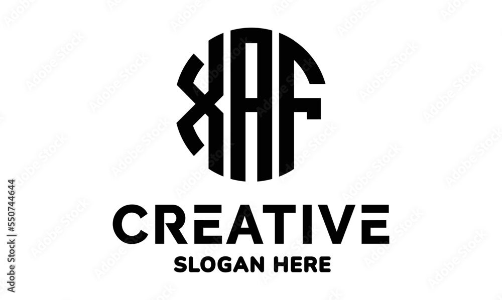XAF Polygon logo design monogram, XAF polygon vector logo, XAF with ...