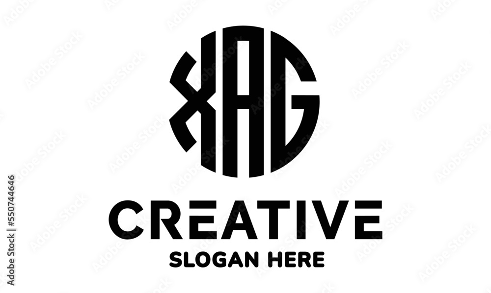 XAG Polygon logo design monogram, XAG polygon vector logo, XAG with ...
