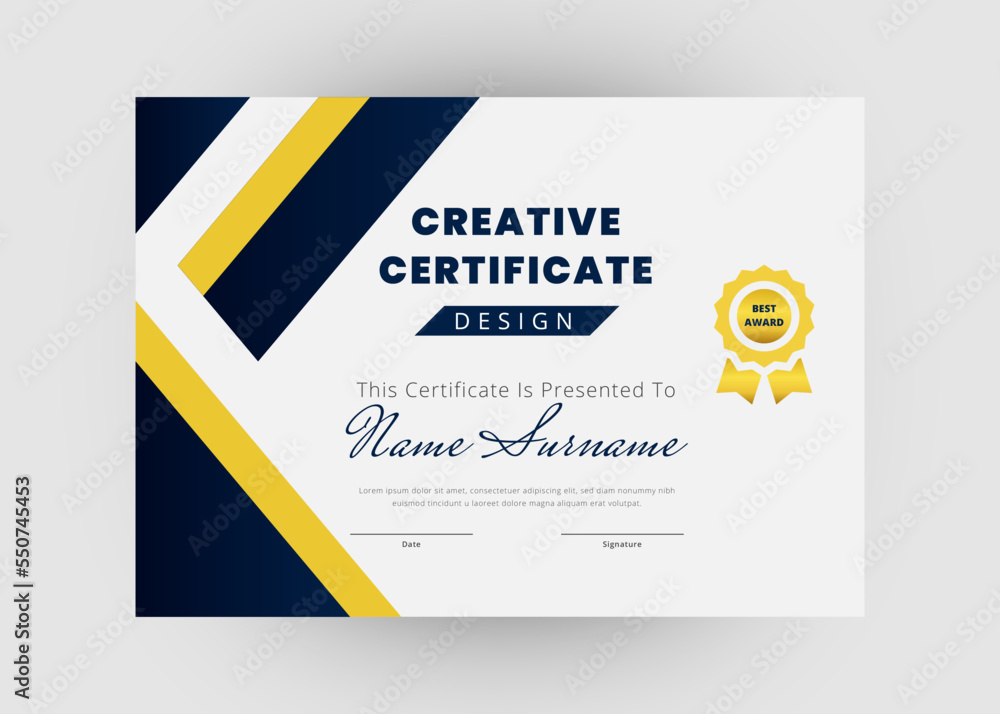 Multipurpose Professional Certificate Template Design for Print. Vector ...