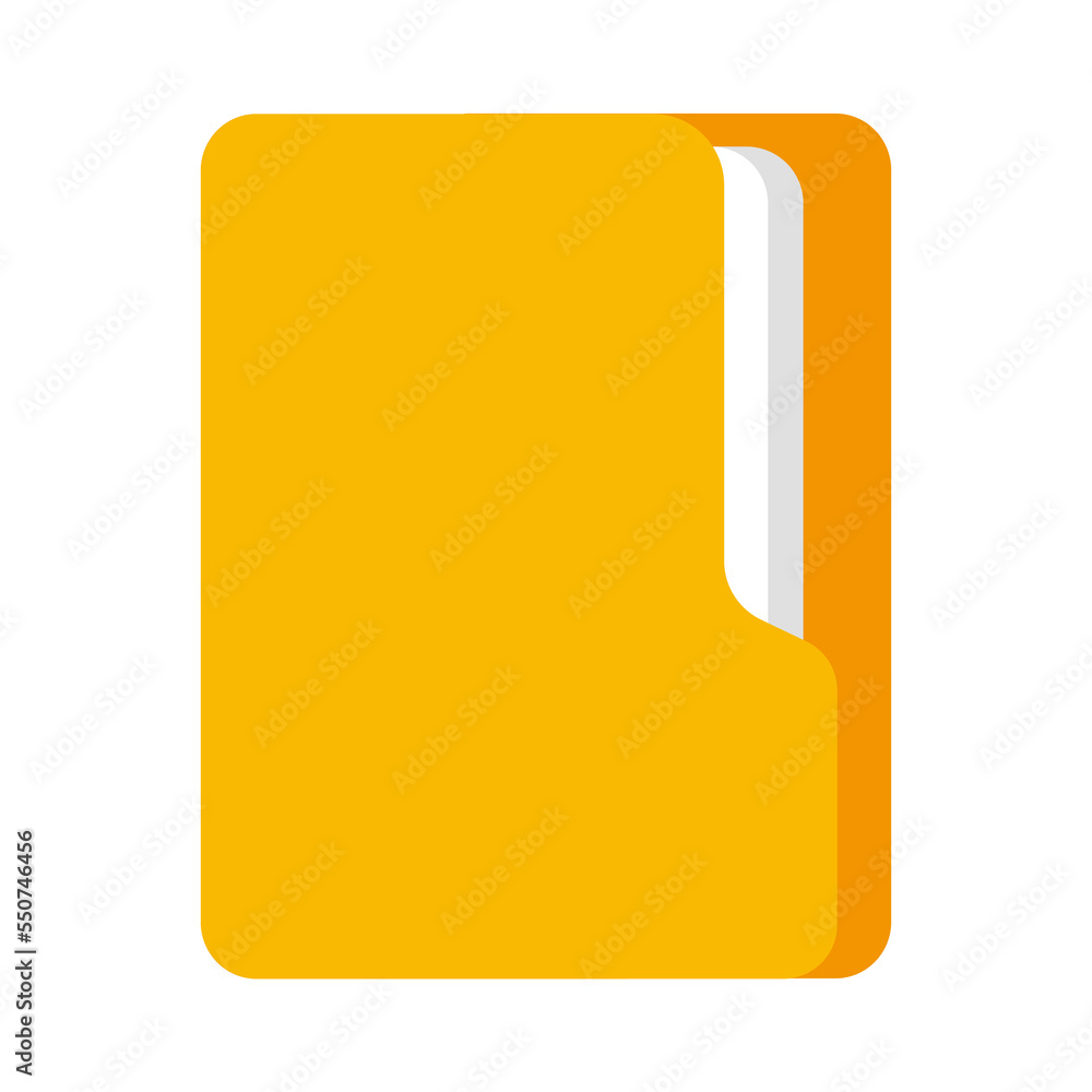 Folder Icon vector File Cover Logo Minimal Color Flat Illustration ...