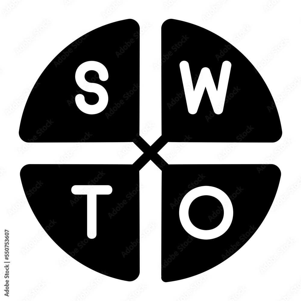 swot analysis glyph icon Stock Vector | Adobe Stock