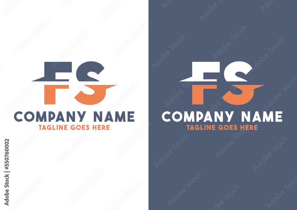 Letter FS logo design vector template, FS logo Stock Vector | Adobe Stock